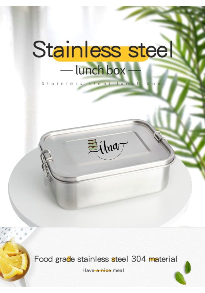 1200ml 3 partition Bento Steel lunch boxes - Una Boxes